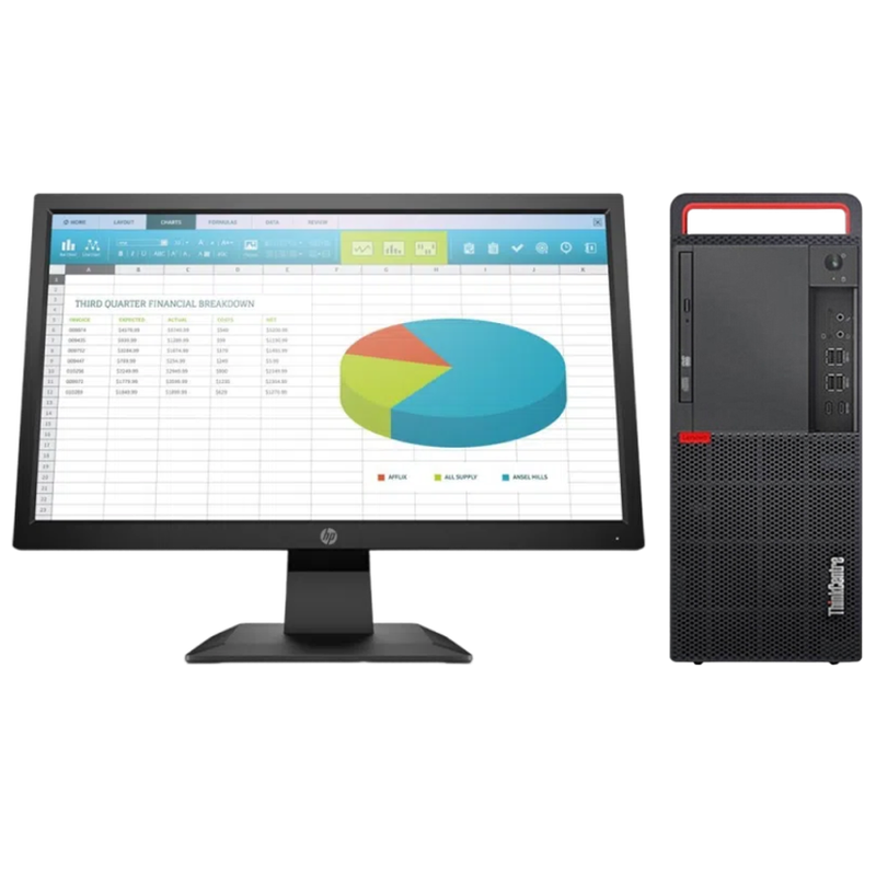 联想Lenovo M910T 台式机电脑租赁【i3-6/8G/256G SSD/核显/惠普显示器 P204V 20英寸】-笔记本电脑租赁平台 ...